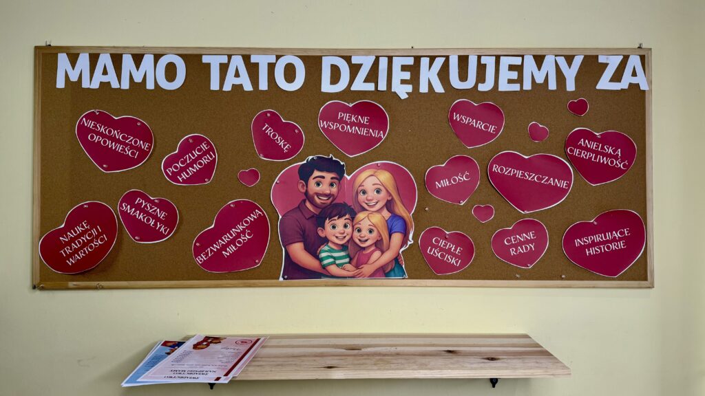 Mamo Tato dziękujemy! Dekoracja PDF A4 do druku