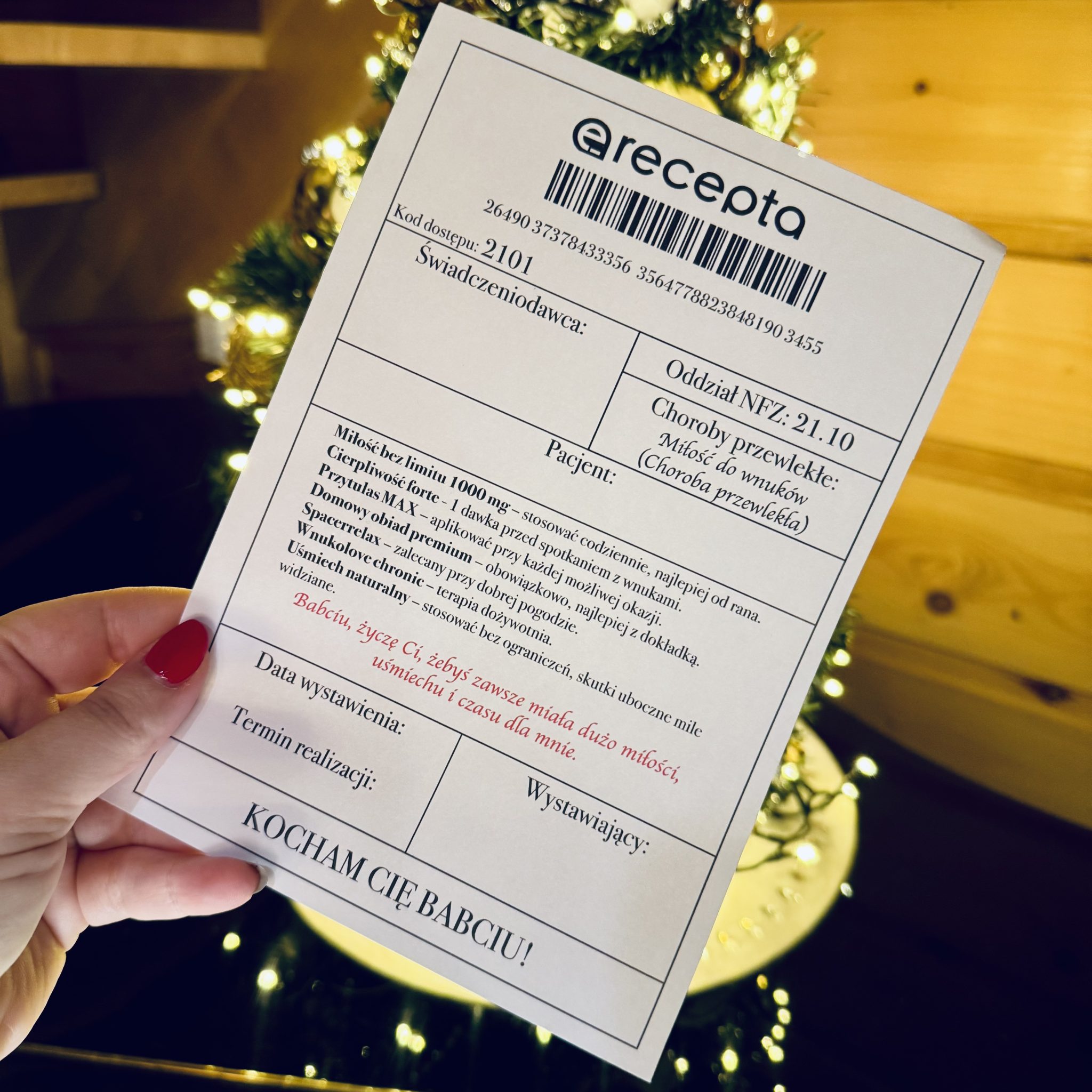 Recepta dla Babci i Dziadka – zabawny upominek wersja PDF
