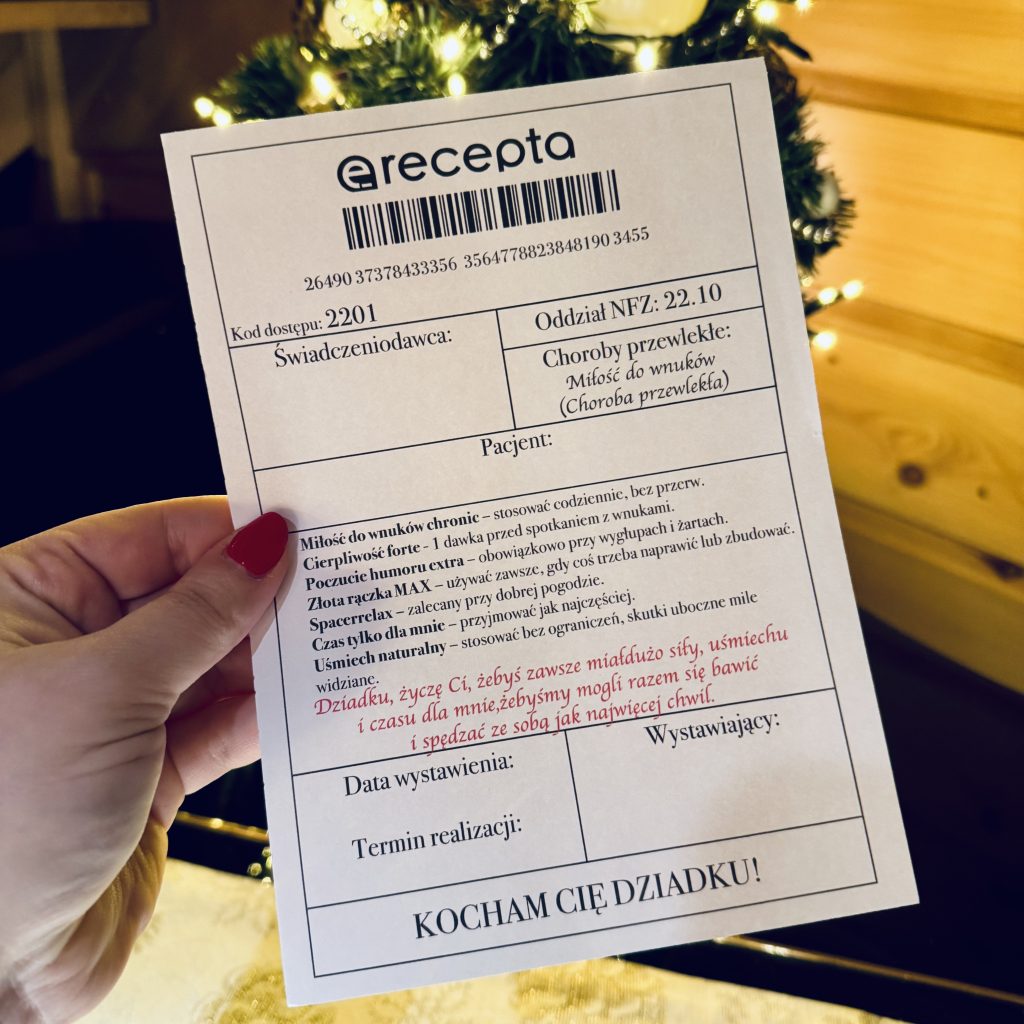 Recepta dla Babci i Dziadka – zabawny upominek wersja PDF